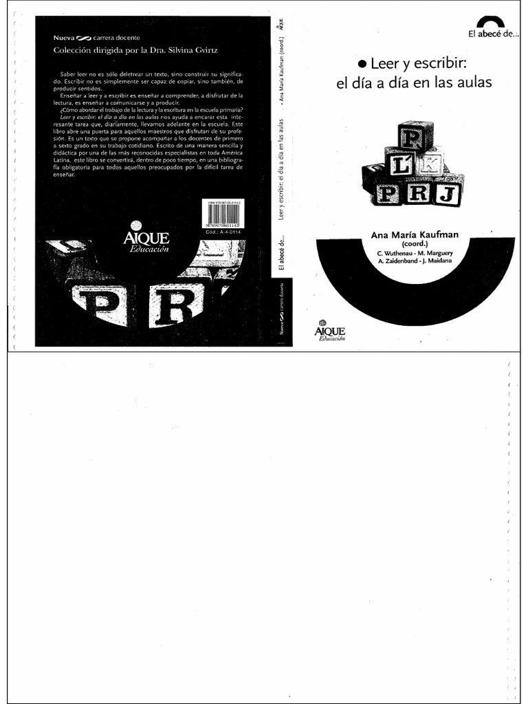 KAUFMAN Ana Maria (Coord) - Leer y Escribir El Dia A Dia en Las Aulas ...