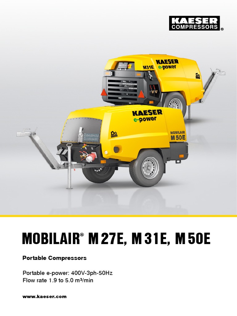 Kaeser Mobilair M27E, M31E, M50E | PDF | Mechanical Engineering | Manufactured Goods