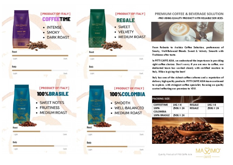 Massimo Coffee Bean E-Brochure 2022 | PDF