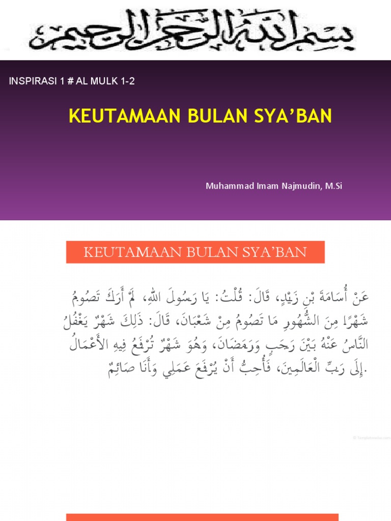 Keutamaan Bulan Sya'ban | PDF