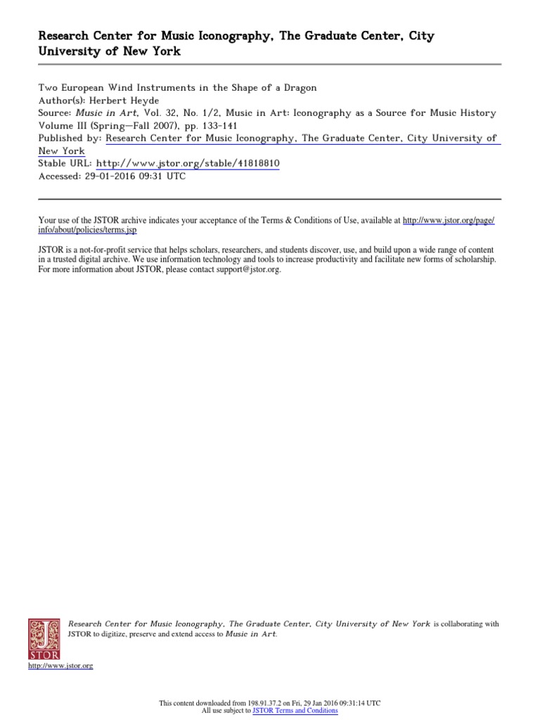 Two European Wind Instruments in The Shape of A Dragon | PDF | Oboe ...