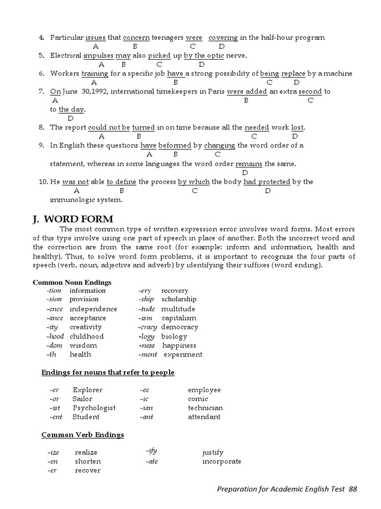 Bahasa Inggris II Swe Word Forms and Preposition | PDF