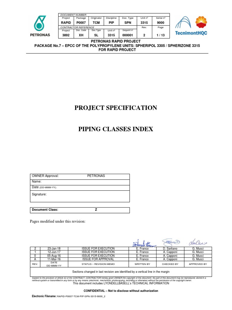 Piping Spec Hdpe and PP | PDF