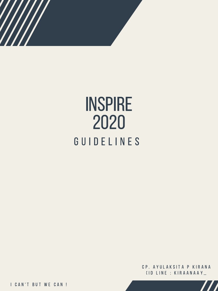 Booklet Guidelines Inspire 2020 | PDF