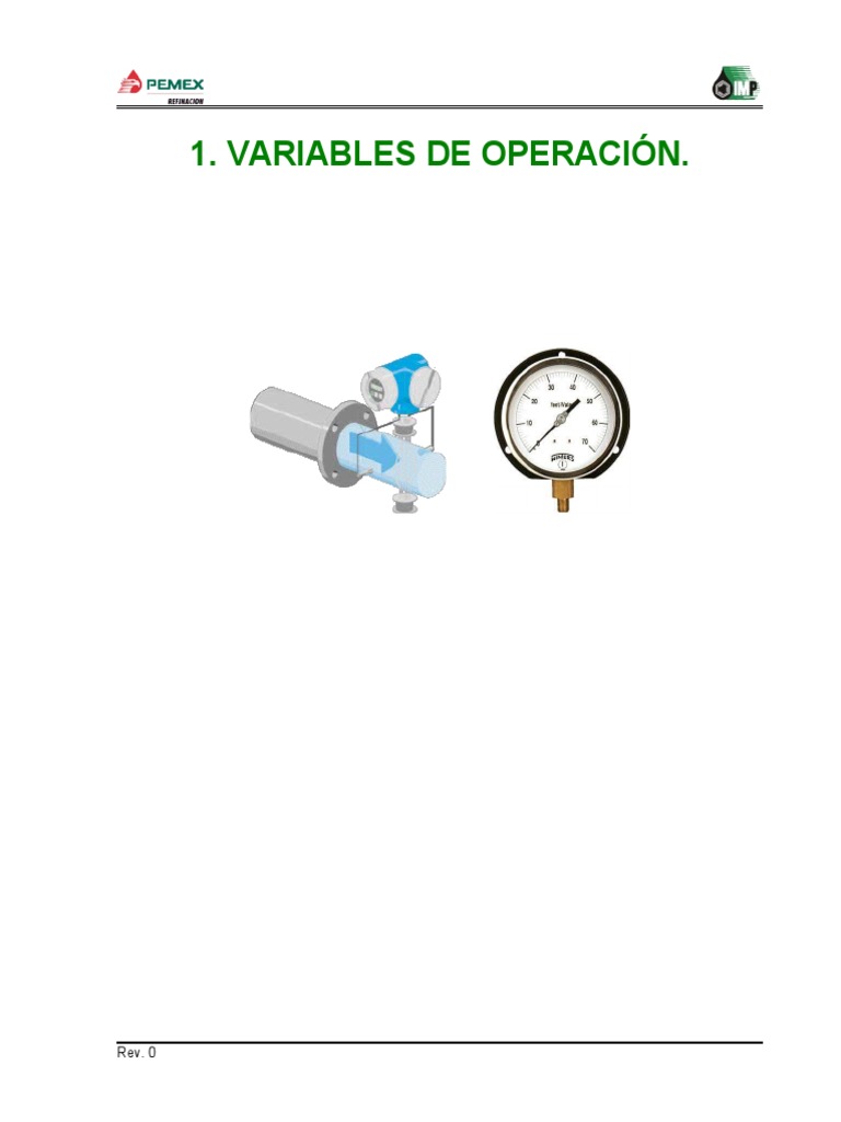 1 Variables de operaciขn | PDF | Fahrenheit | Presión
