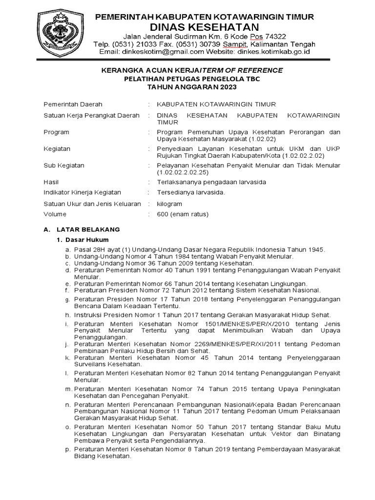 KAK Larvasida DBD 2023 | PDF