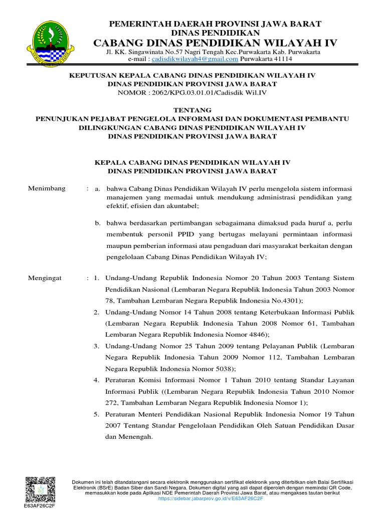 2062 SK PPID Tahun 2023 26042023 090047 Signed | PDF