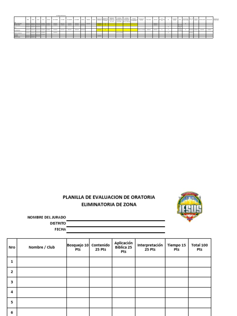 Planilla De Informes Pdf