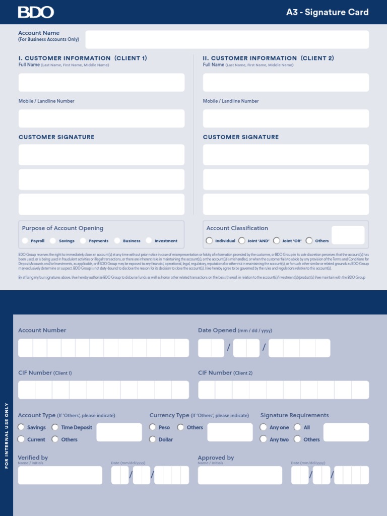A3 Signature Card | Download Free PDF | Banking | Financial Services