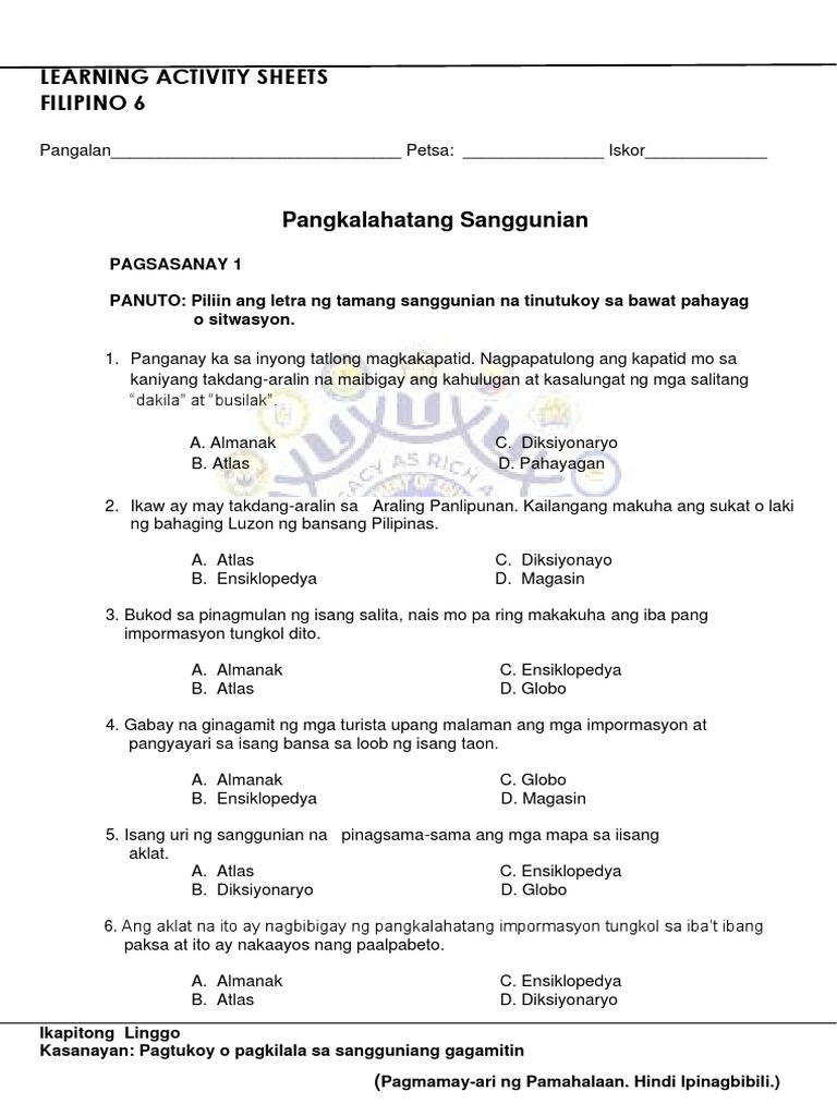 Filipino 6 Q4 LAS 4 | PDF
