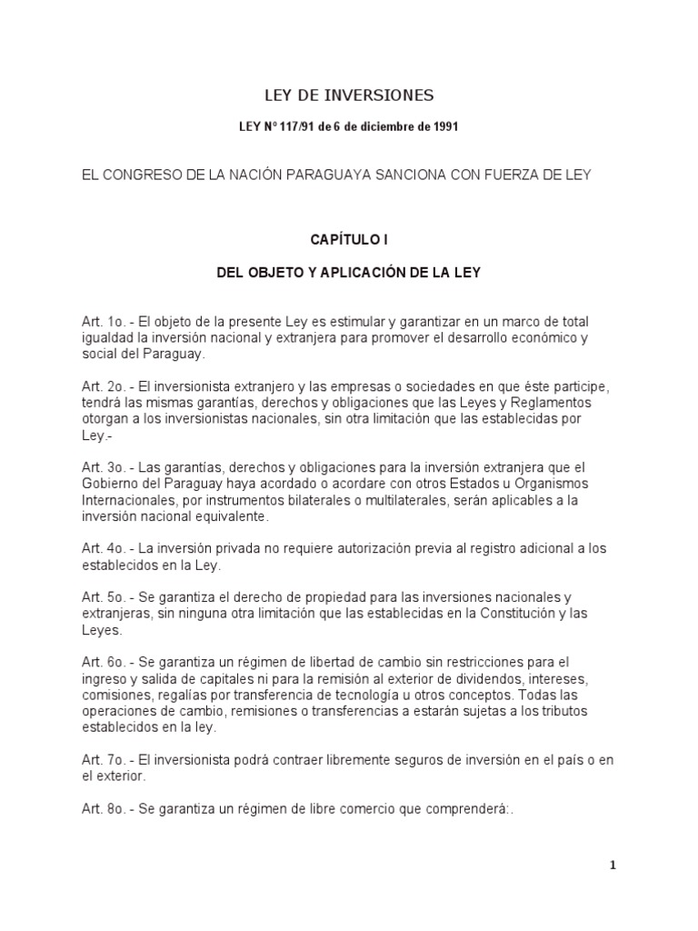 LEY DE INVERSIONES - JOINT VENTURE y Otros | PDF | Inversiones | Impuestos