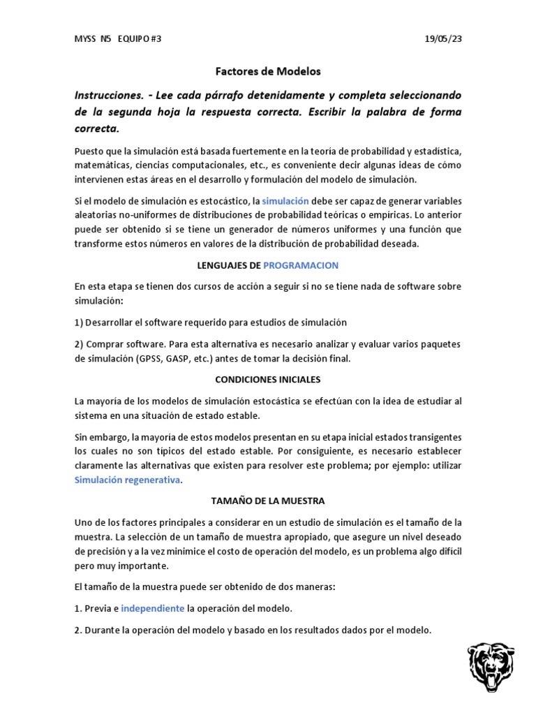 Guía de Simulación Estocástica | PDF | Simulación | Experimentar