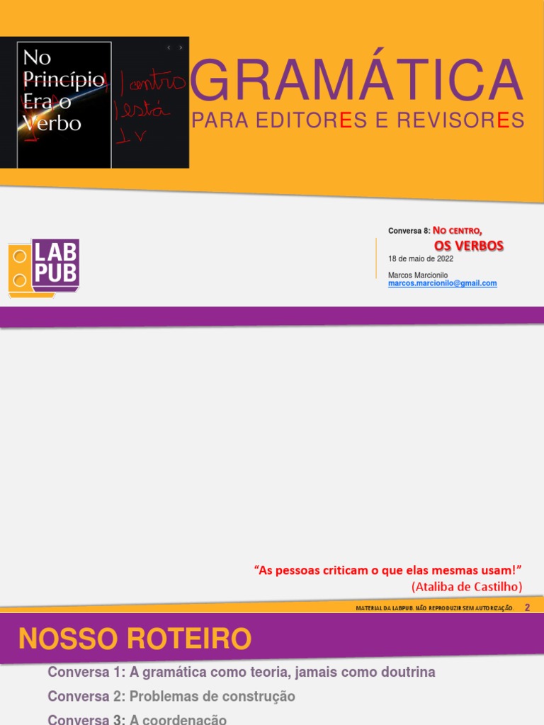 Gramática Curso 2023 Aula 8 | PDF