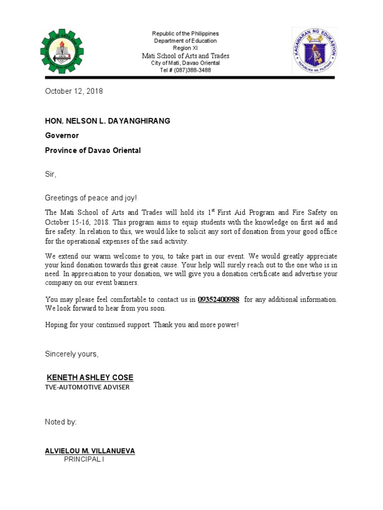 Solicitation Letter | PDF