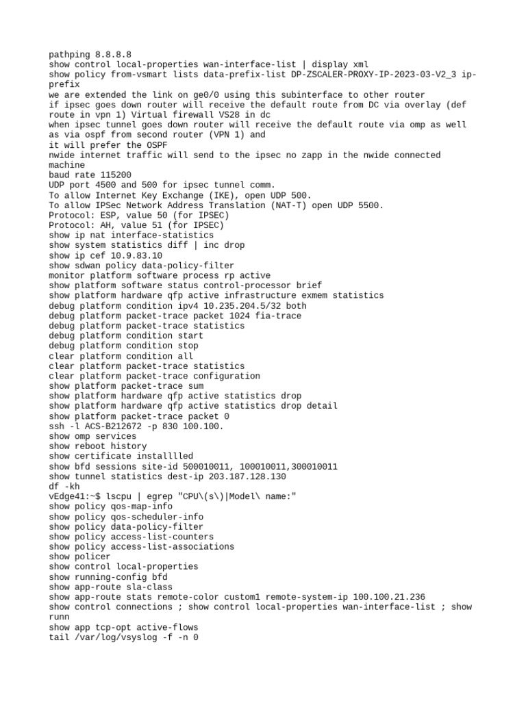 SDWAN Commands | PDF
