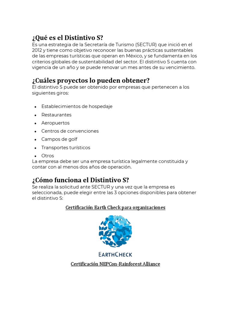 Distintivo S | Descargar gratis PDF | Sustentabilidad | Entorno natural