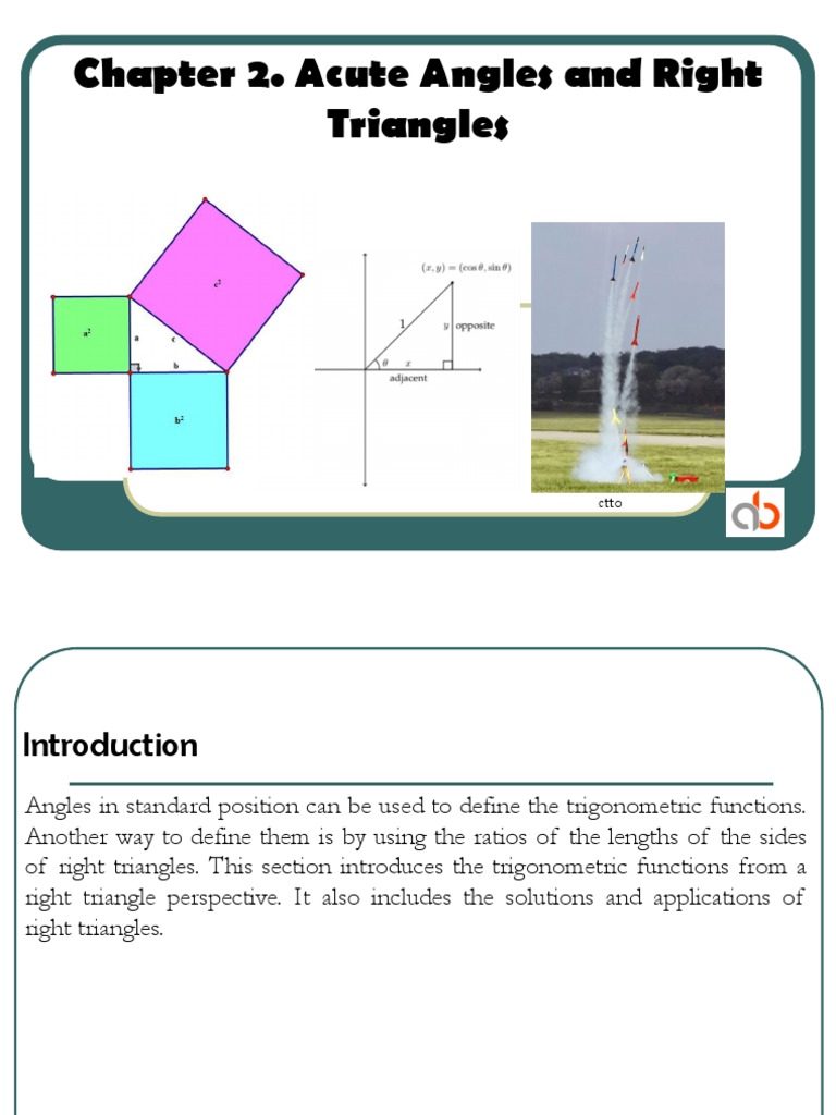 Lesson 2 - Acute Angle & Right Triangle | PDF | Trigonometric Functions | Trigonometry