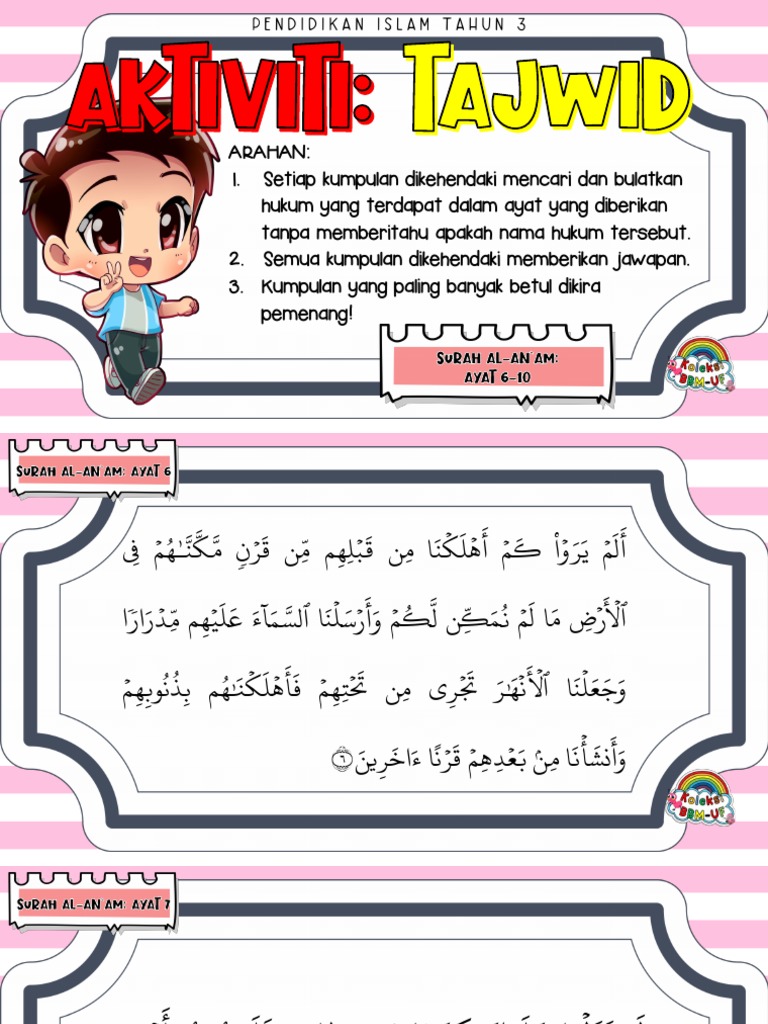 Aktiviti 21 - Tajwid Tahun 3 2 | PDF