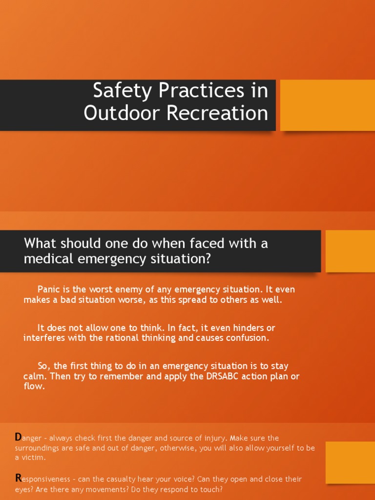 Outdoor Recreation Safety Practices | PDF | Cardiopulmonary ...