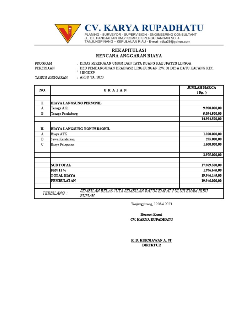 BQ Batu Kacang KRD | PDF