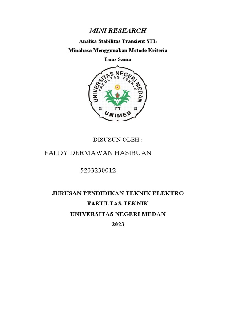 Mini Research_Faldy D Hasibuan_5203230012_SSTL-B | PDF