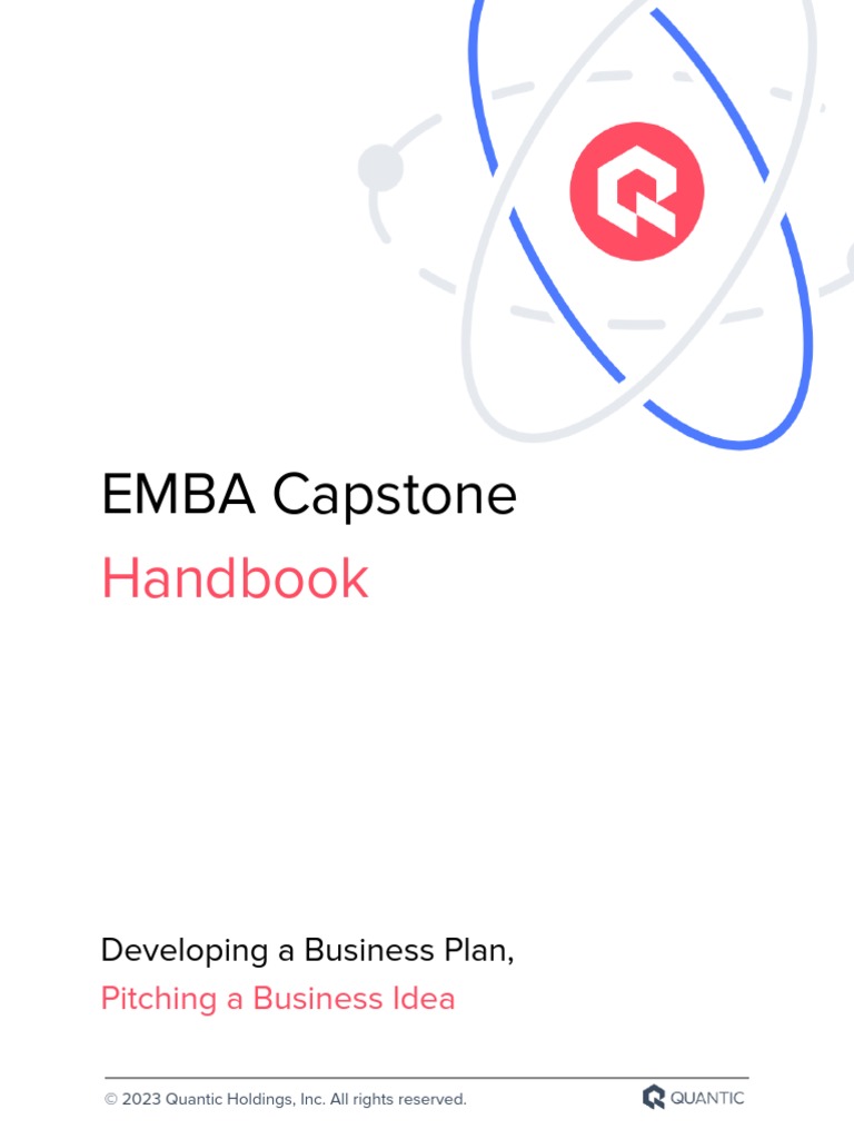 EMBA44 Capstone Handbook | PDF | Plagiarism | Information