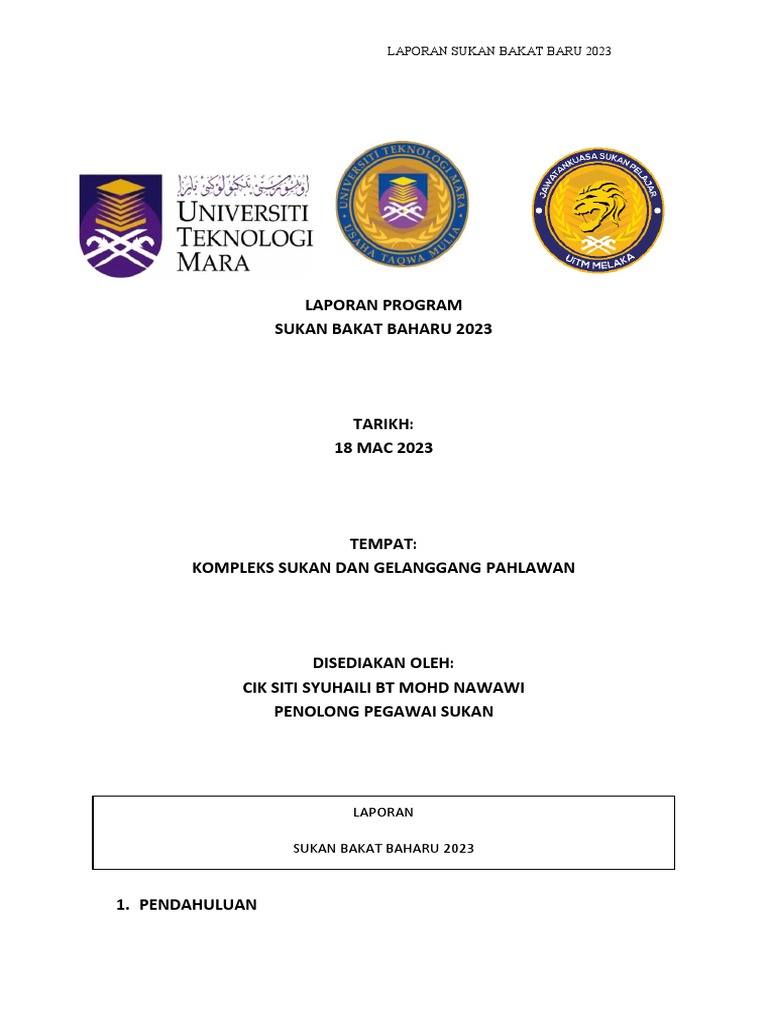Laporan SBB 2023 UPDATE | PDF