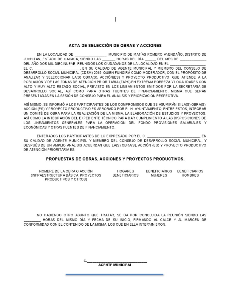 3.acta de Selección de Obras | PDF
