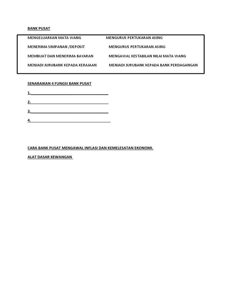 Nota Bank Pusat | PDF | Bisnis | Pengelolaan Keuangan & Uang