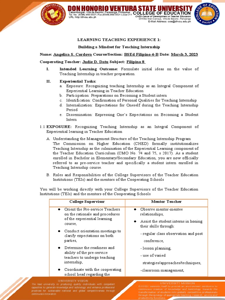 Lte 1 Asc 1 | PDF | Teachers | Educational Assessment