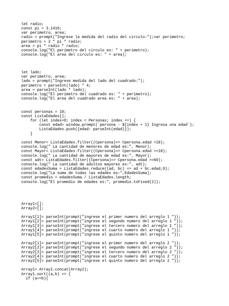 Codigo de Javascript | PDF