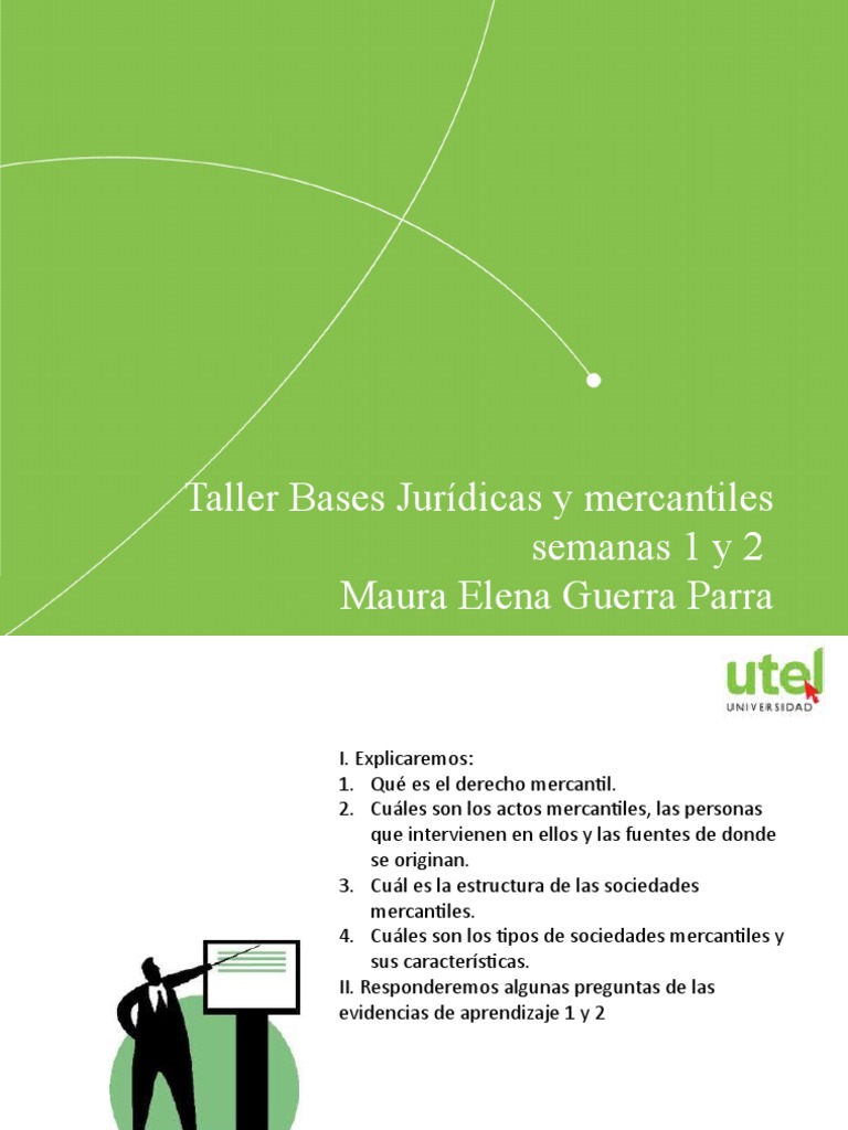 Taller Semanas 1 y 2 Bases Jurídicas y Mercantiles | PDF | Sociedad de responsabilidad limitada ...