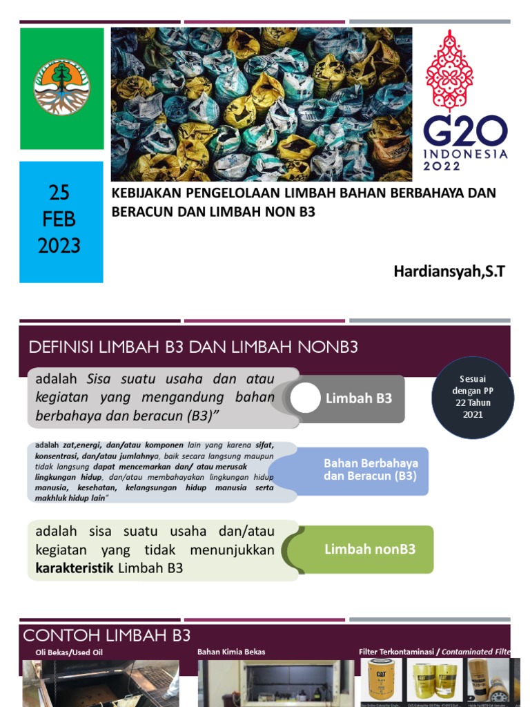 Kebijakan Pengelolaan Limbah B3 2023 | PDF