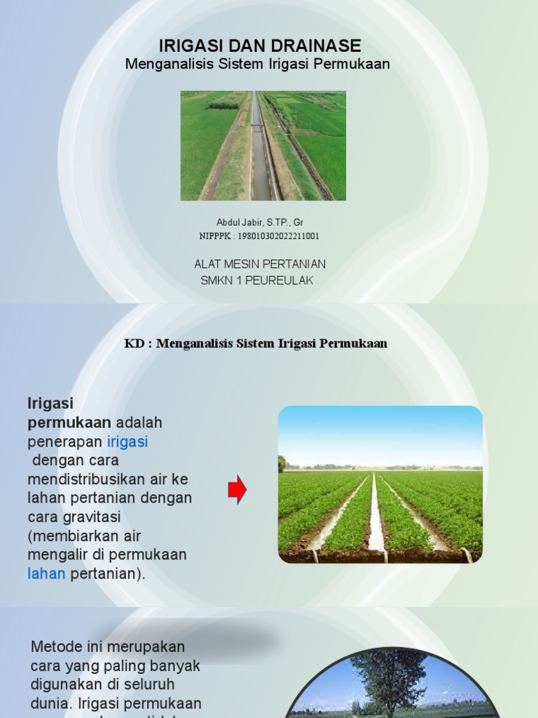 Irigasi Dan Drainase | PDF