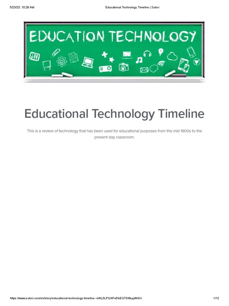 Educational Technology Timeline - Sutori | PDF | Videotape | Tape Recorder Educational Technology Timeline - Sutori | PDF | Videotape | Tape Recorder