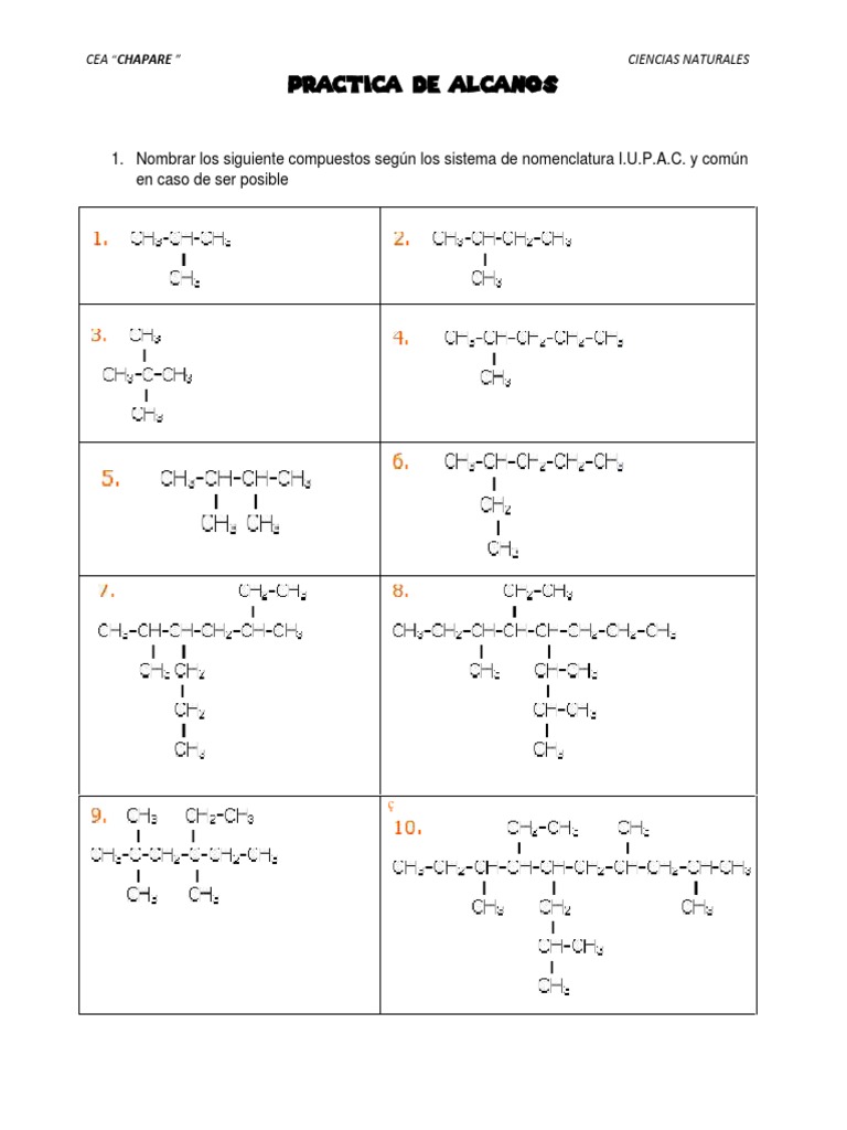 Practica de Alcanos 1 | PDF