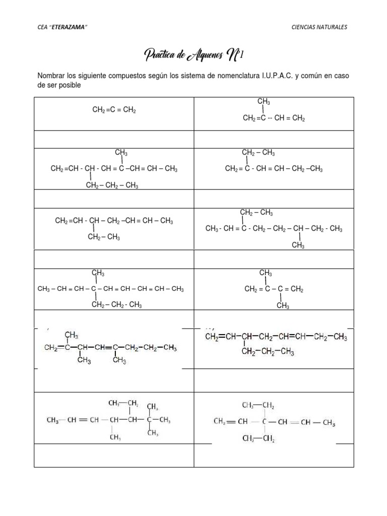 Practica De Alquenos Nº1 Pdf