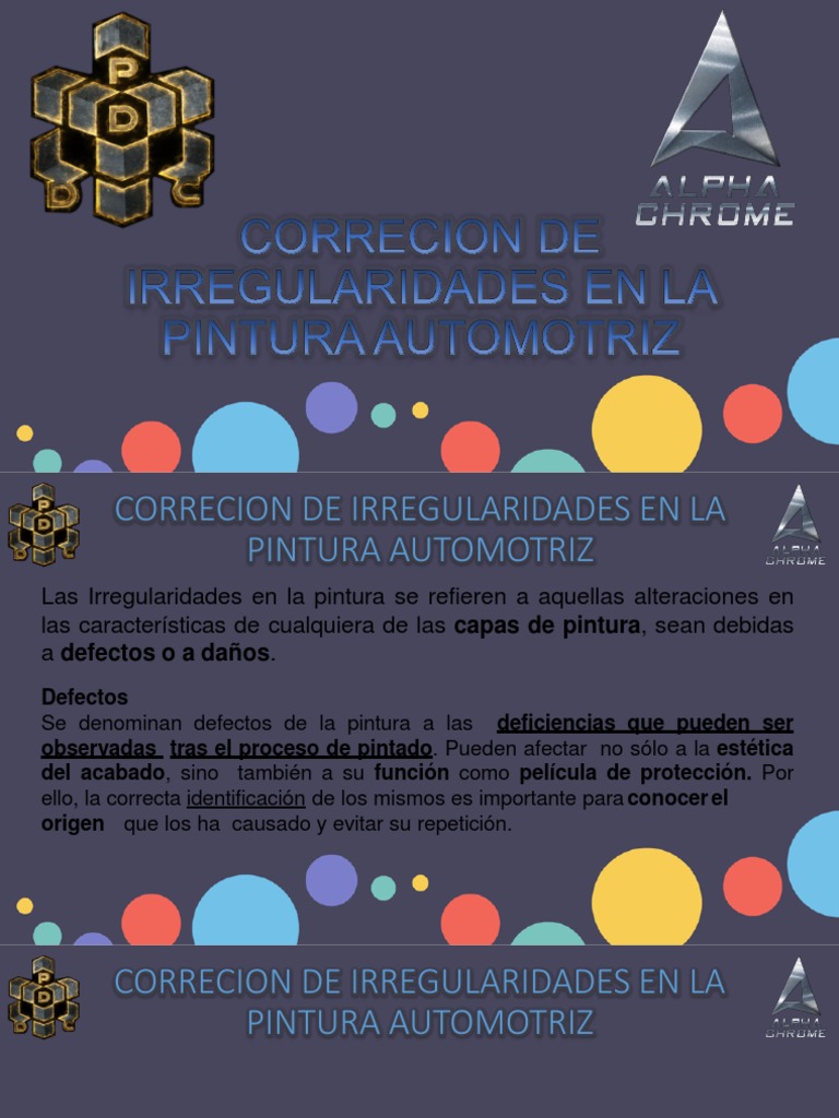 Corrección de Irregularidades en Pintura | PDF | Pinturas | Pintar