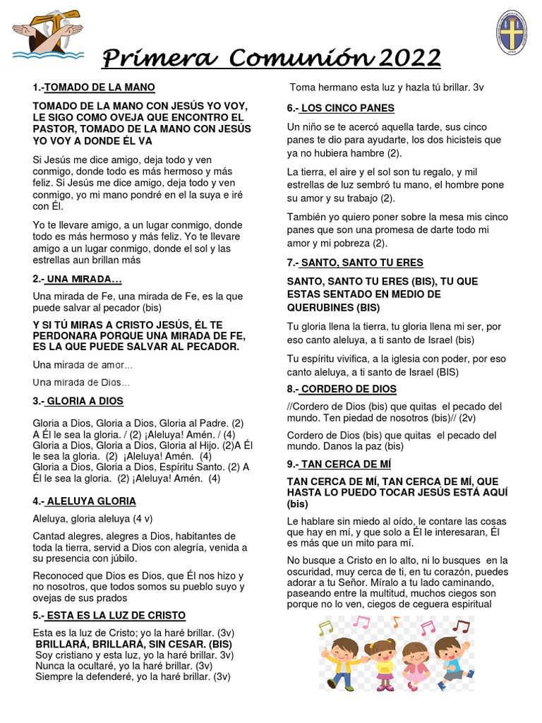 4 - Cantos Mi Primera Comunion | PDF | Cristo (título) | Jesús