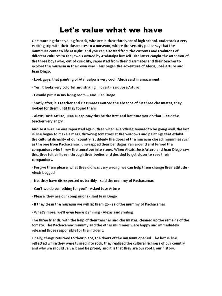 Cuento En Ingles Pdf