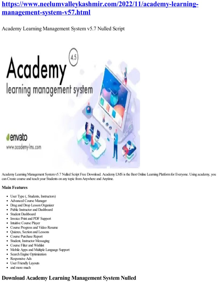 Academy Learning Management System v5 - 7 Nulled Script | PDF | Computers