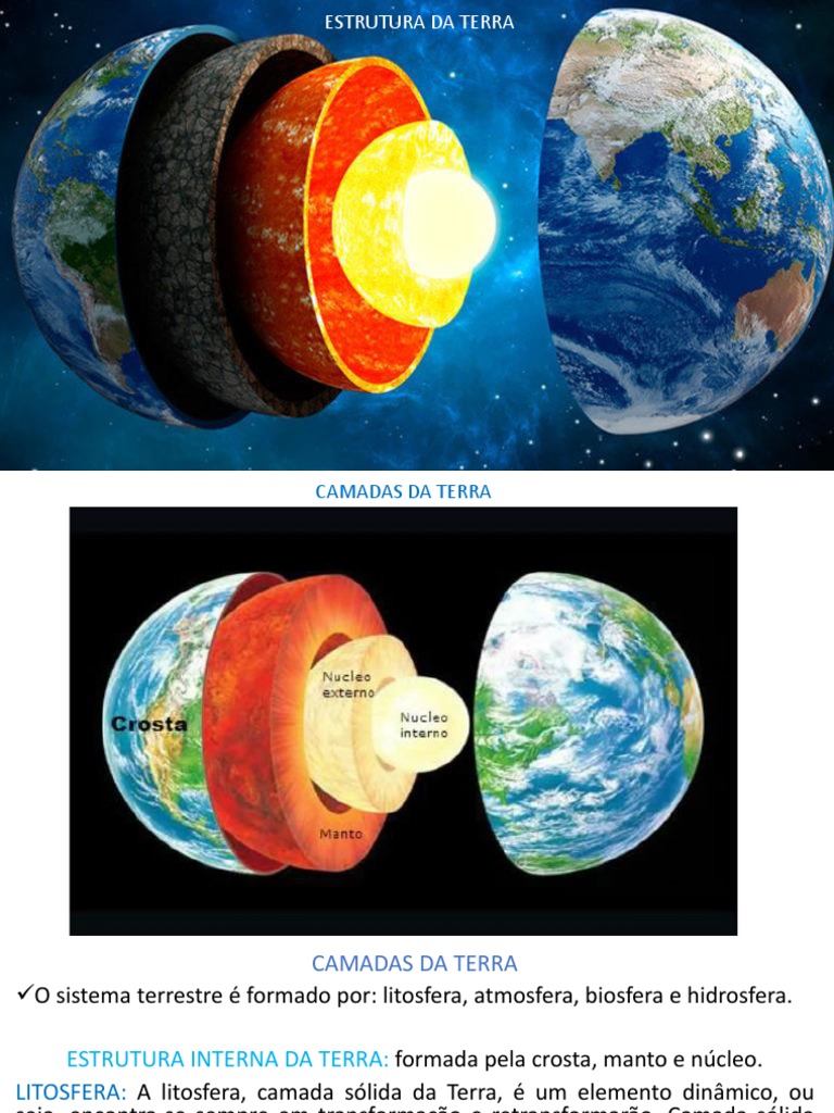 Estrutura Da Terra Maio Final | PDF | Rochas (Geologia) | Terra