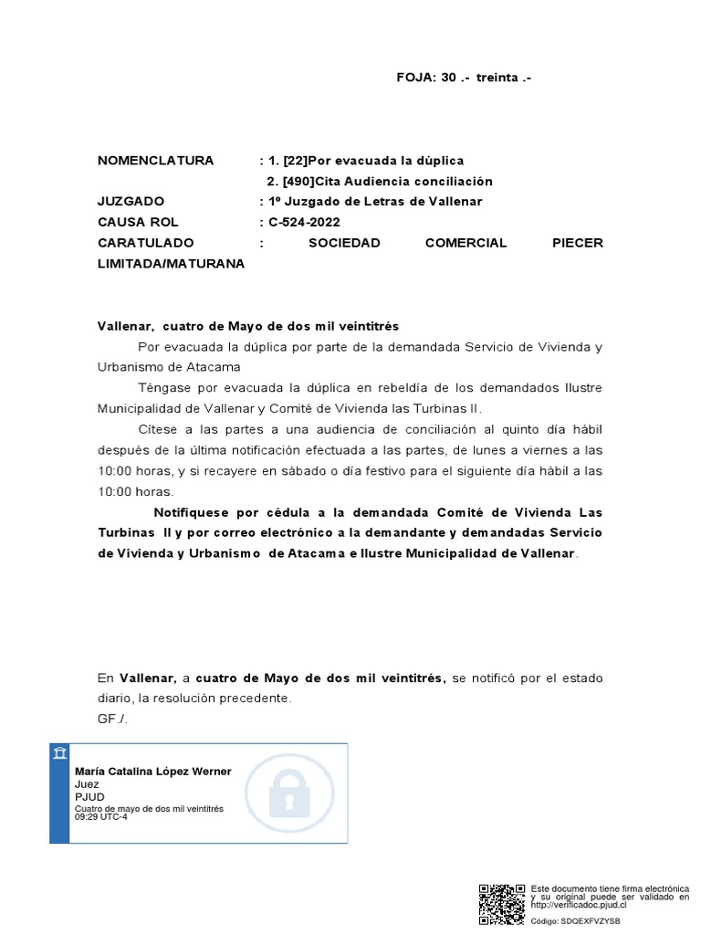 María Catalina López Werner: Juez Pjud | PDF