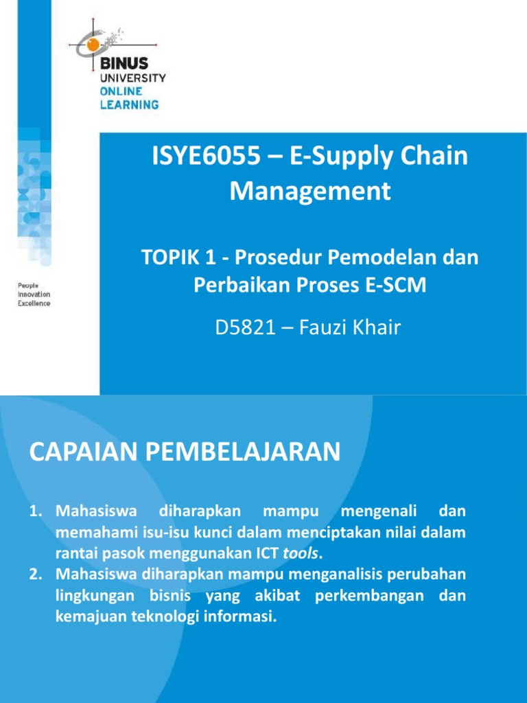 S1 E Supply Chain Management S1 | PDF