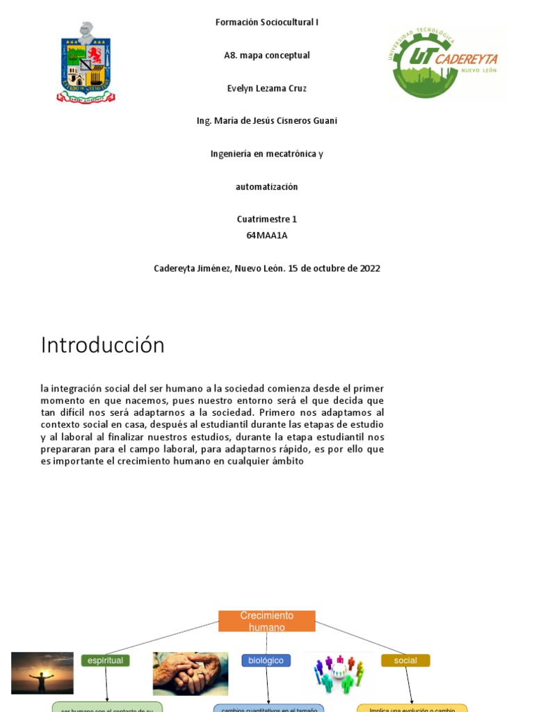 Crecimiento Humano Integral | PDF | Sociedad | Homo Sapiens