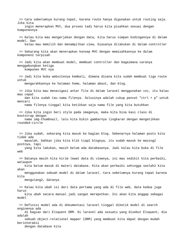 Tutorial Laravel 8 pt.4 Model, Collection & Controller | PDF