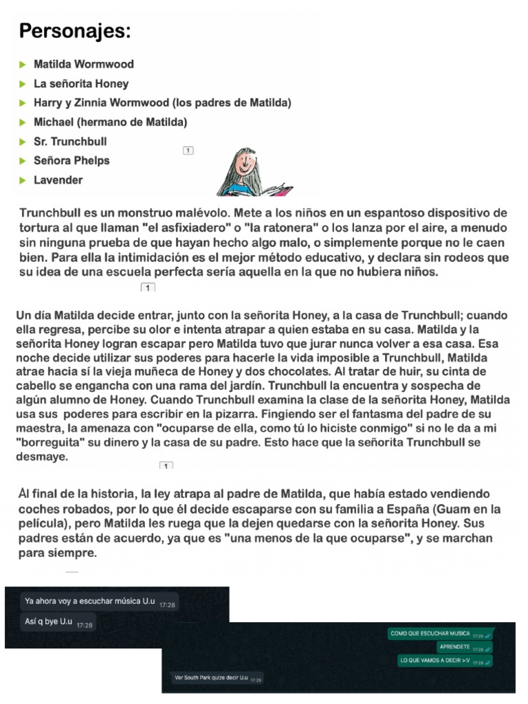 Matilda Resumen | PDF