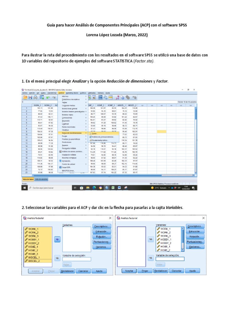 Análisis de Componentes Principales Con SPSS | PDF | Análisis de ... Análisis de Componentes Principales Con SPSS | PDF | Análisis de ...