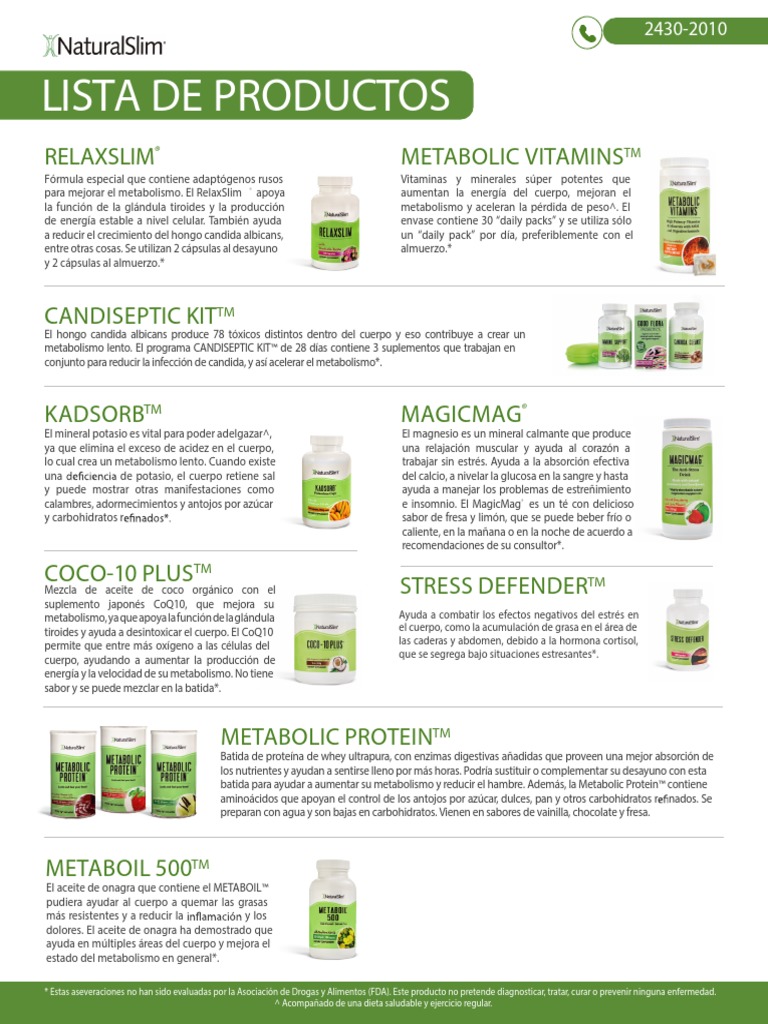 Catálogo de Suplementos | PDF | Metabolismo | Dieta