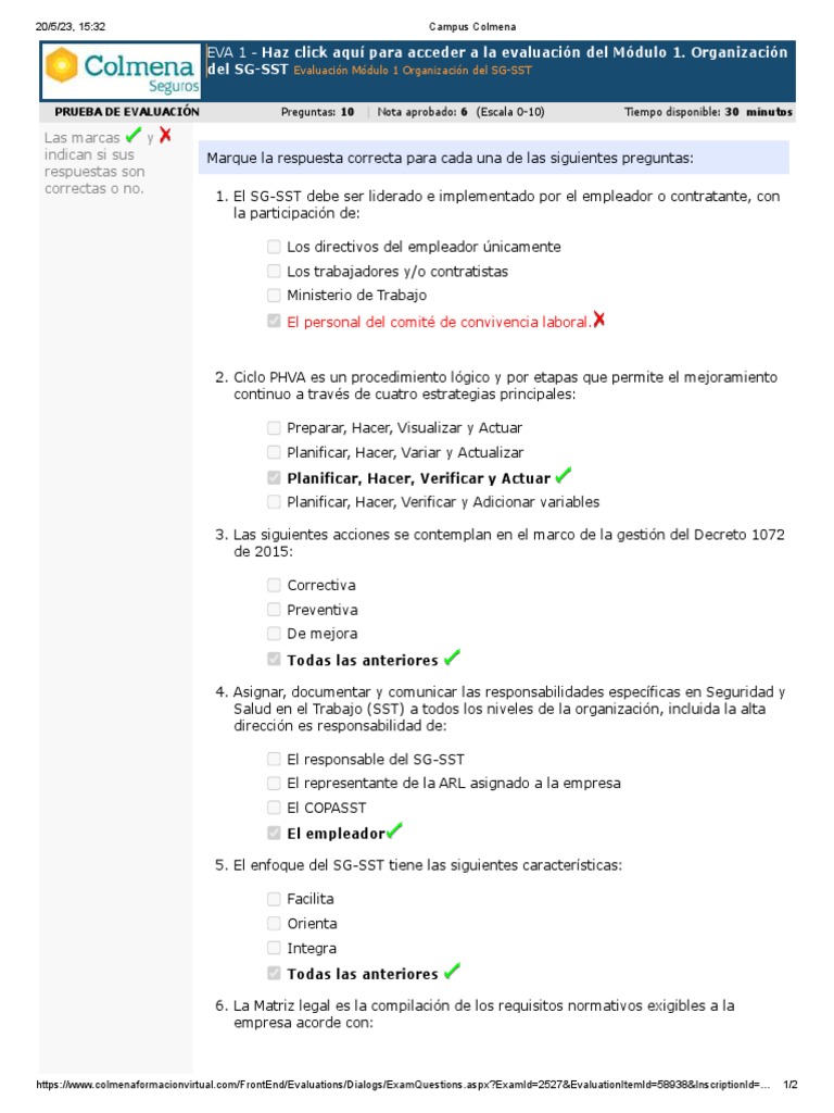 MODULO 1 - 2 - Modulo 50 SGSST - Colmena | PDF